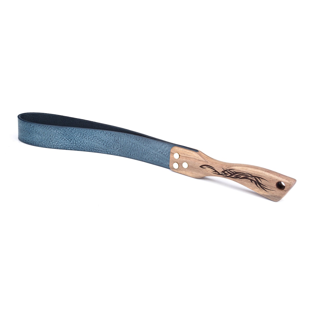 Leather Strap Paddle Spanking Belt Whip Tawse in Wooden Gift Box - Etsy
