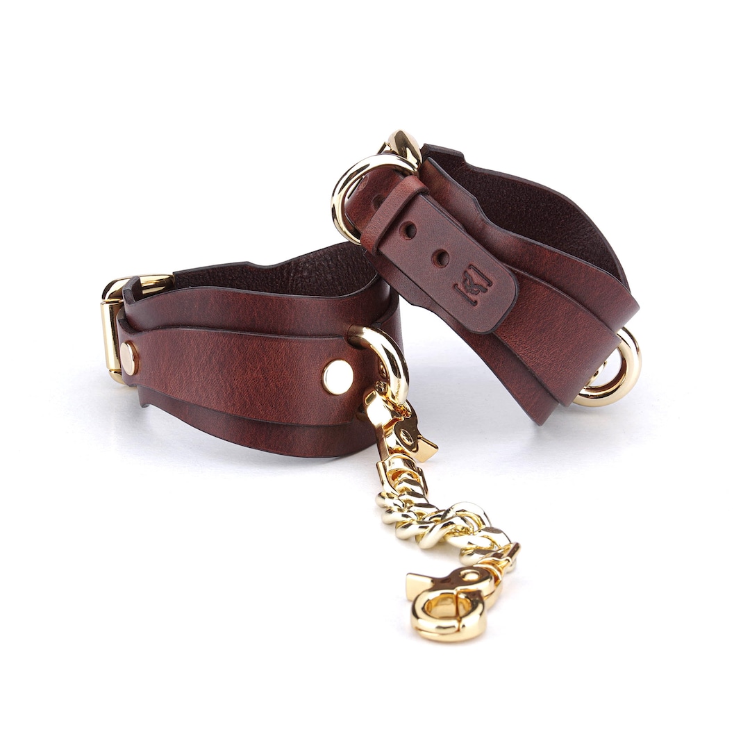 BDSM Leather Custom Handcuffs & Ankle Cuffs, Restraint Cuffs ...