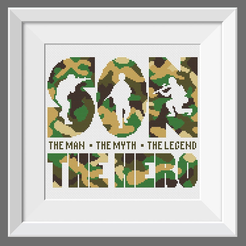 Army Cross Stitch - Etsy