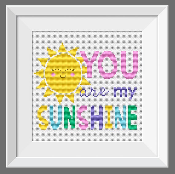 You Are My Sunshine. Cross Stitch Pattern. PDF 106 | Etsy