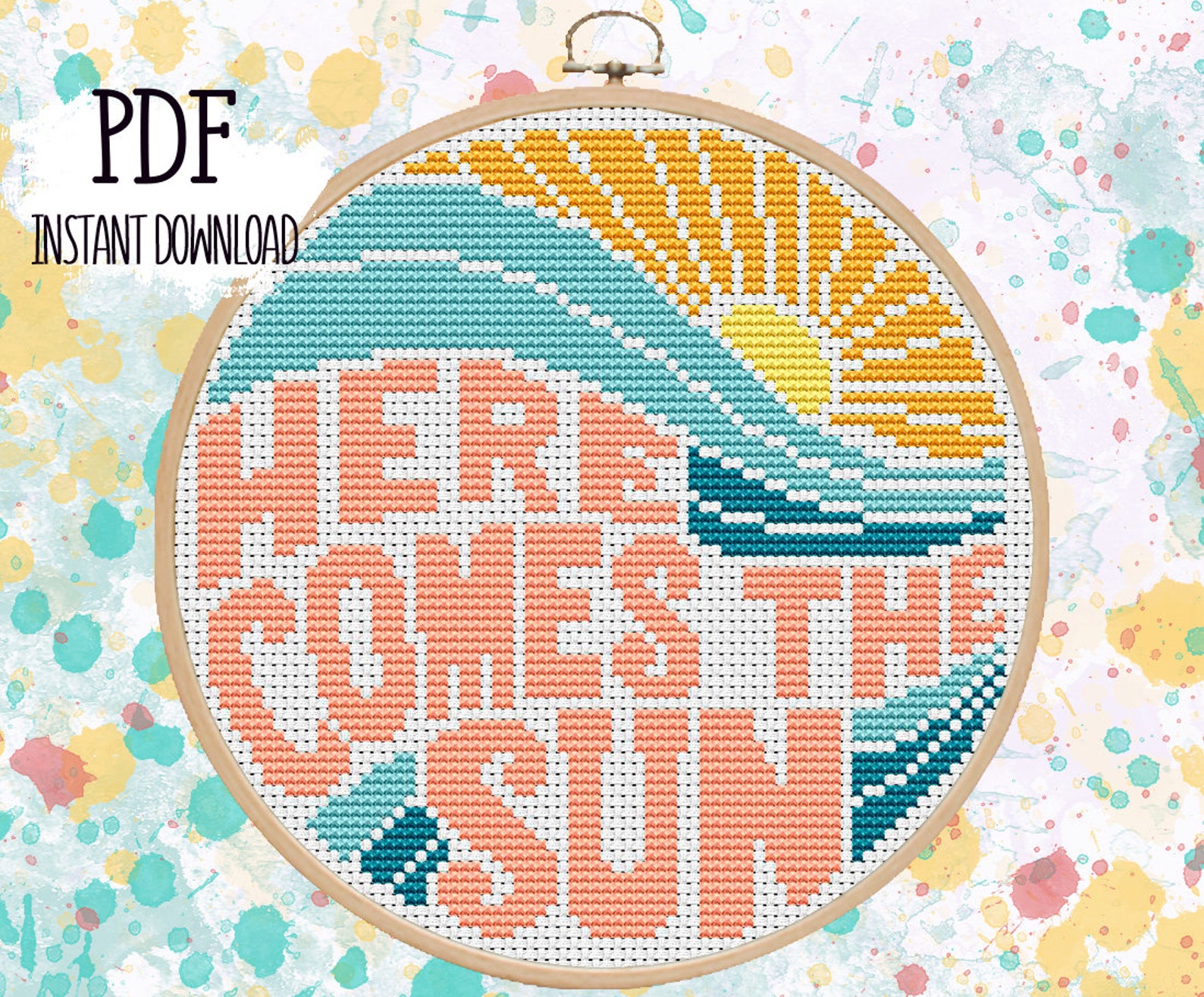 Here Comes the Sun. Cross Stitch Pattern. PDF 73 - Etsy