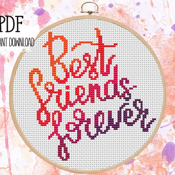 Best Friend Cross Stitch Pattern - Etsy