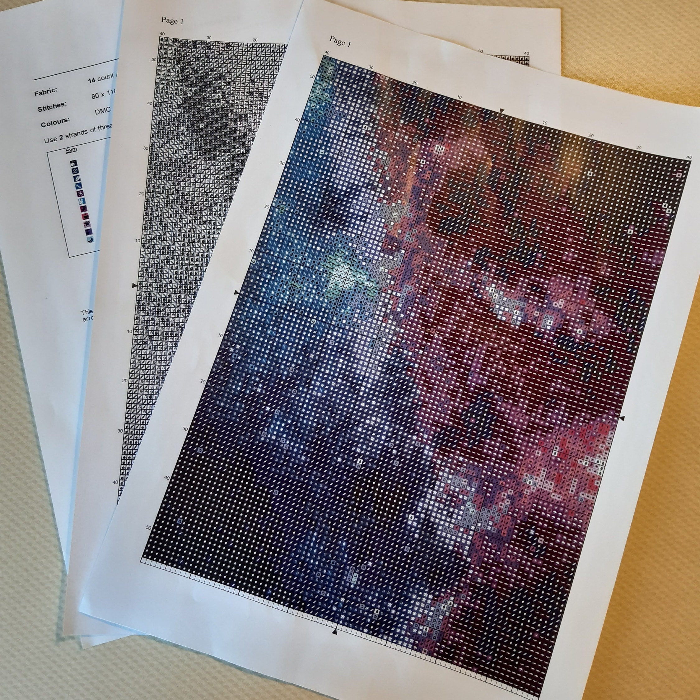 Space Texture. Cross Stitch Pattern. PDF - Etsy