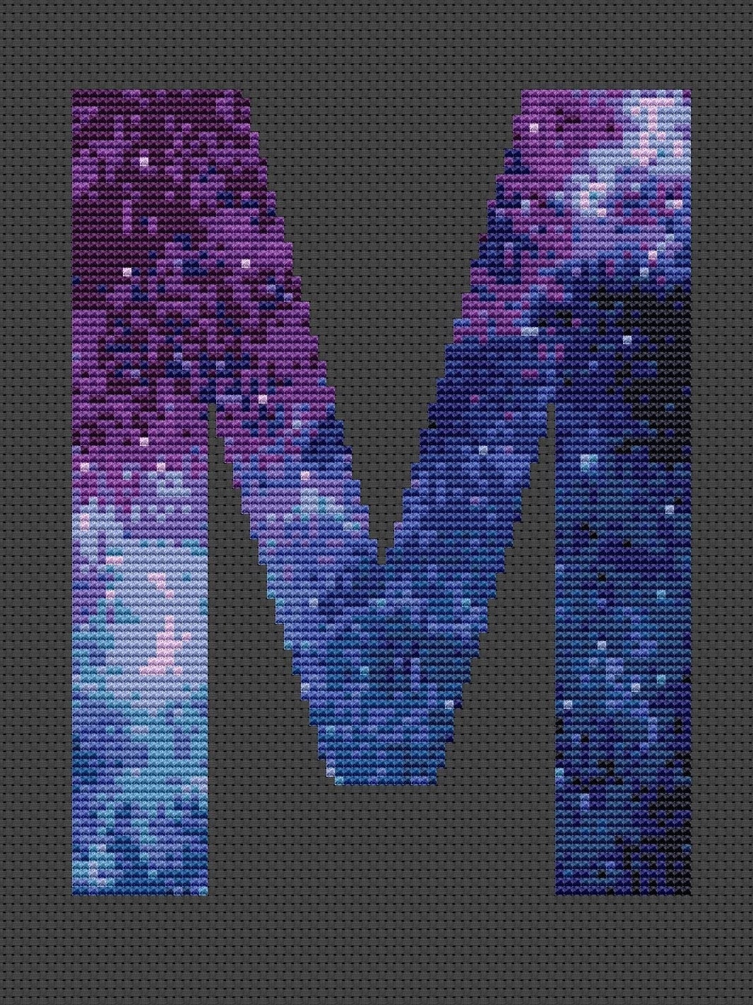 Space Alphabet. Monograms. Cross Stitch Pattern. PDF 54 | Etsy
