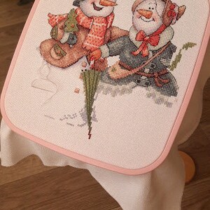 Mr and Mrs Snow on a Walk. Cross Stitch Pattern. PDF #115 - Etsy