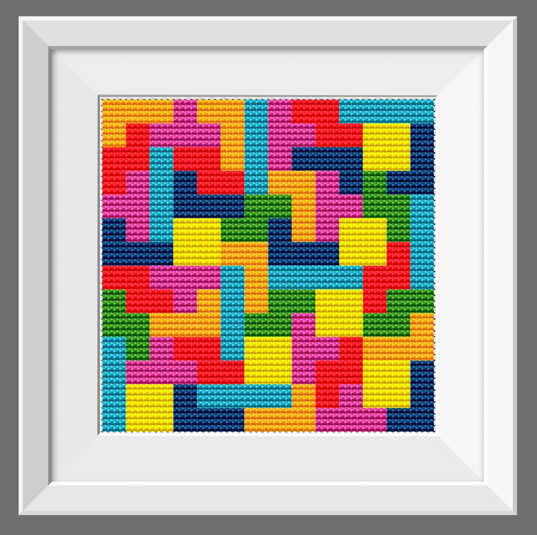 Tetris Square. Cross Stitch Pattern. PDF #74 - Etsy