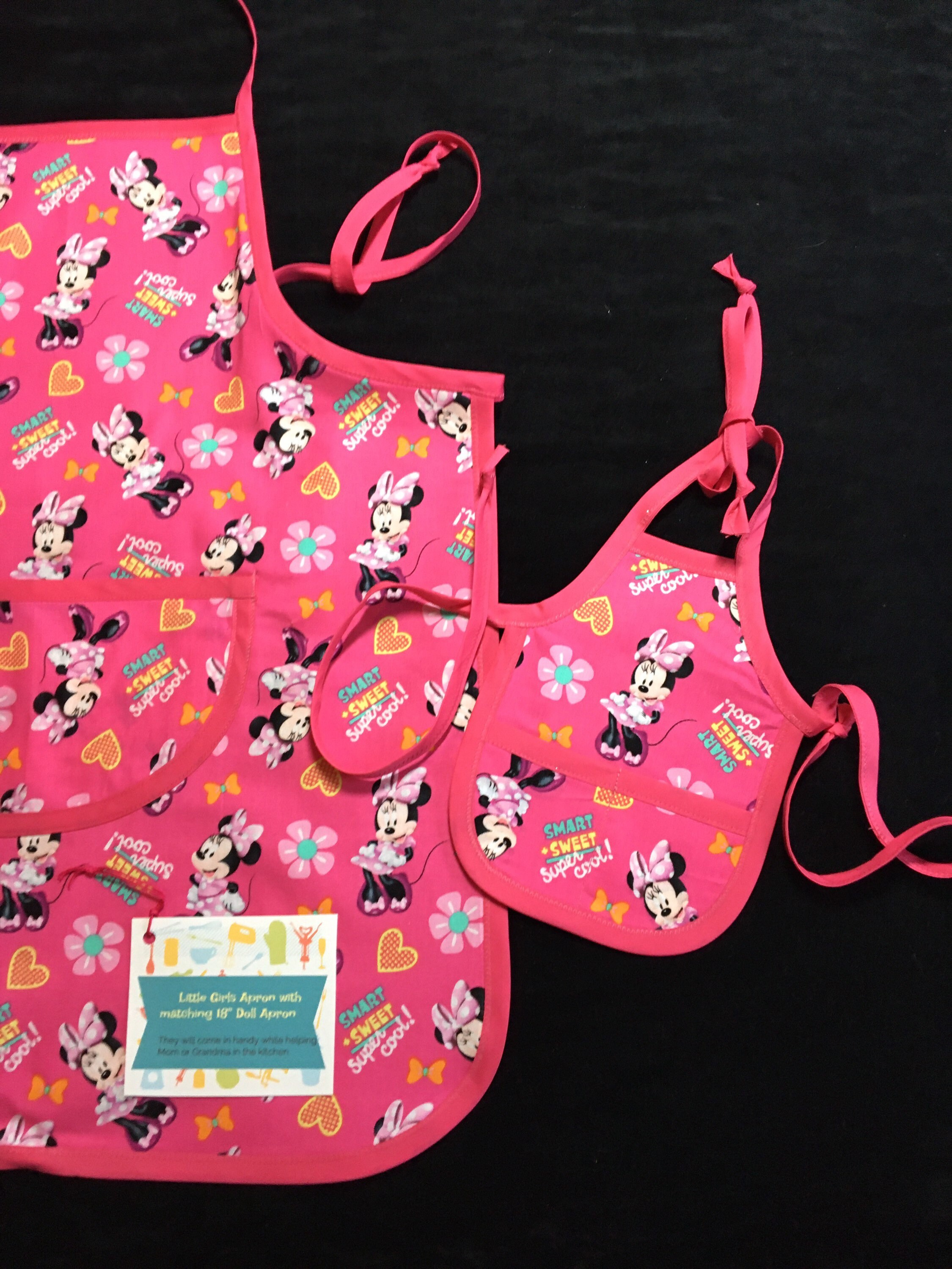 Minnie Mouse Cooking and Crafting Apron With Matching 18 Doll Apron - Etsy