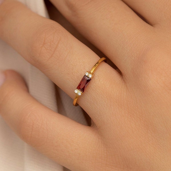 Baguette Ring - Etsy