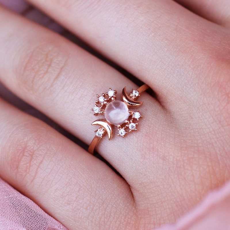 Rose Quartz Ring - Etsy