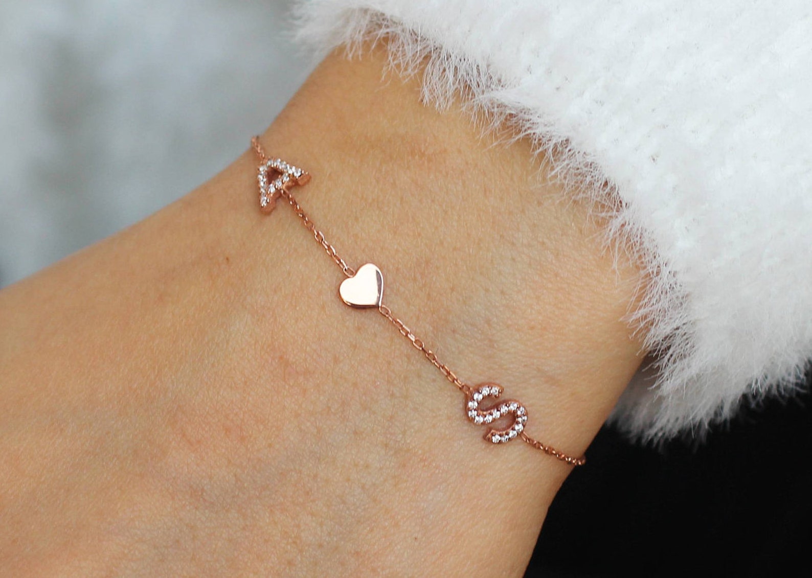 Letter Bracelet Custom Bracelet Gold Name Bracelet Letter - Etsy