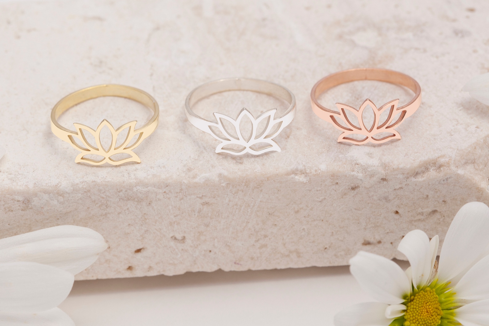 Gold Lotus Ring Lotus Ring Gift for Her Flower Ring Womens | Etsy