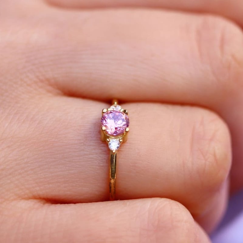 Pink Tourmaline Ring - Etsy