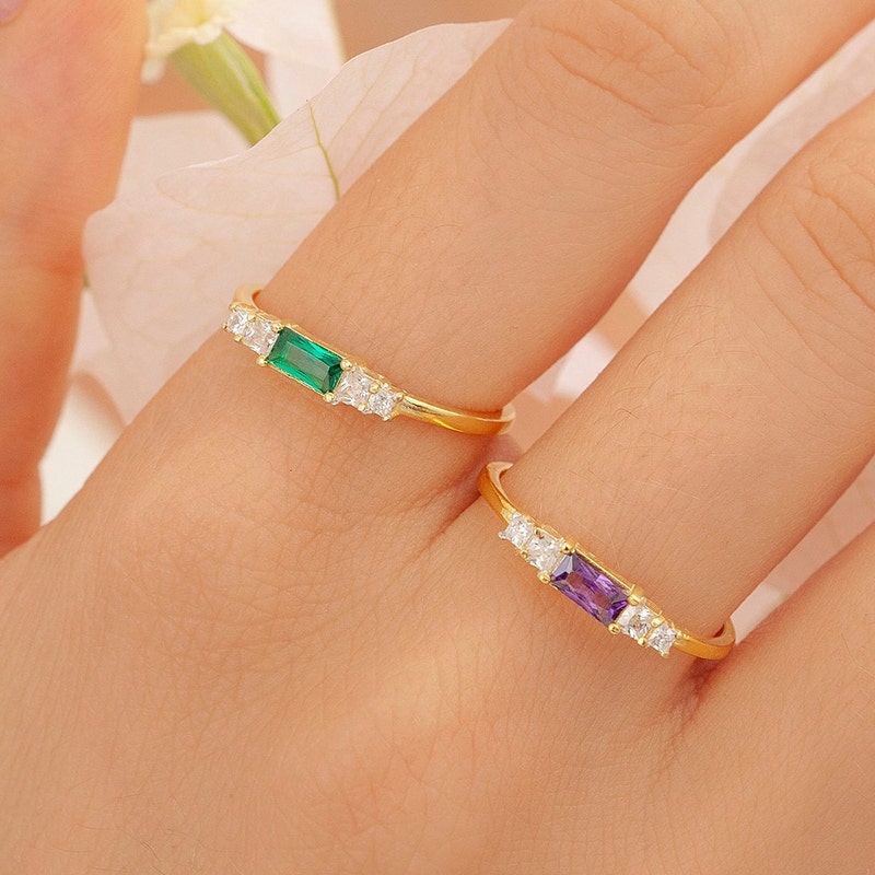 Baguette Ring - Etsy