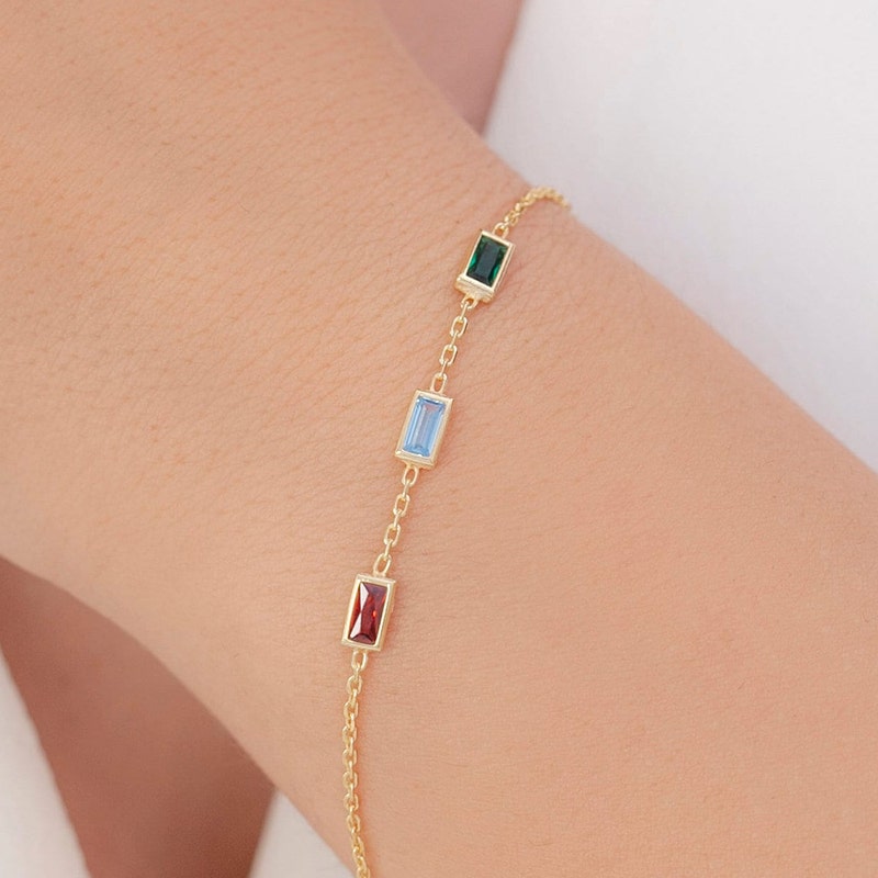 Birthstone Bracelet - Etsy