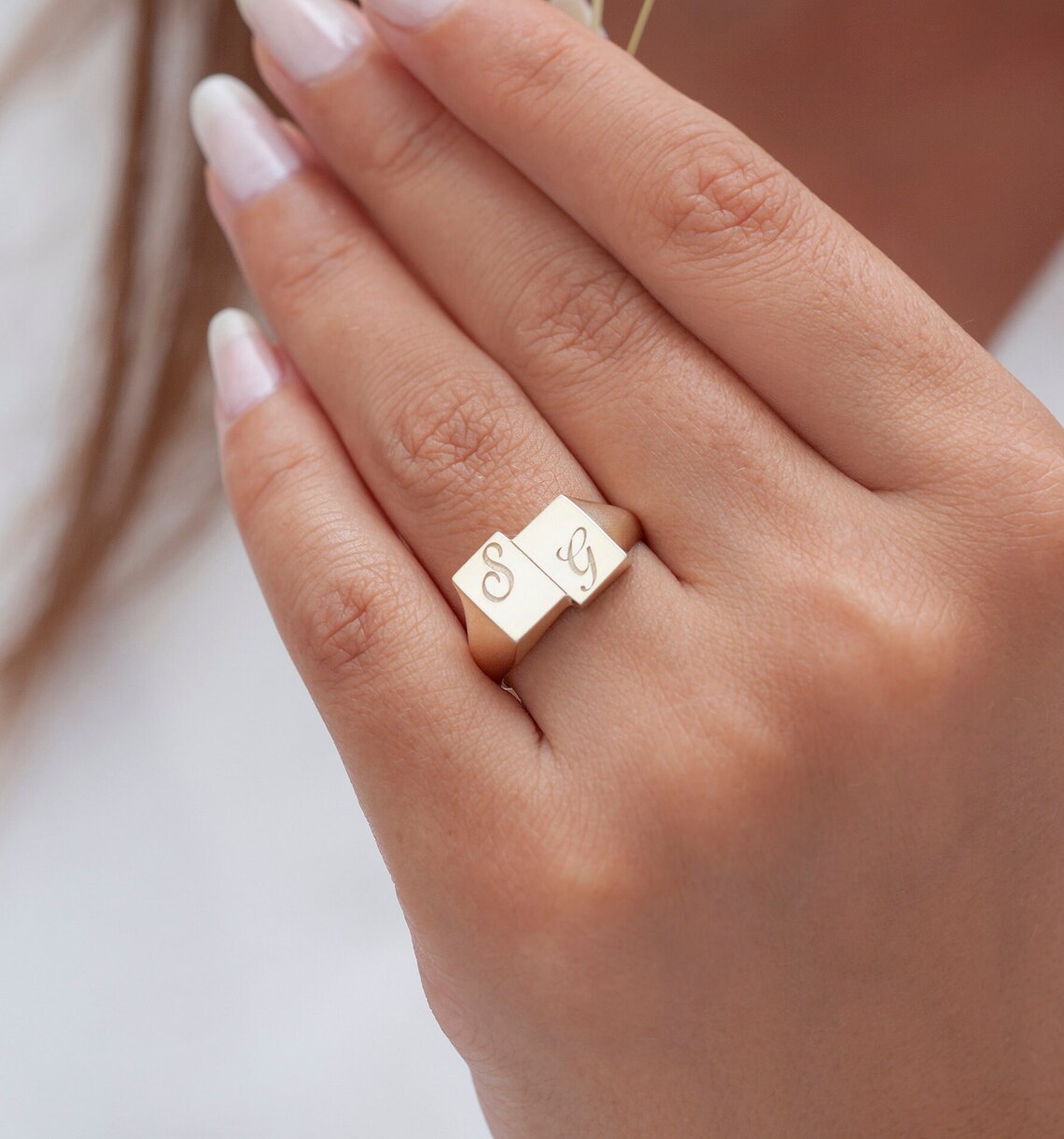 Letter Ring Personalized Ring Christmas Gift Gift for Her - Etsy