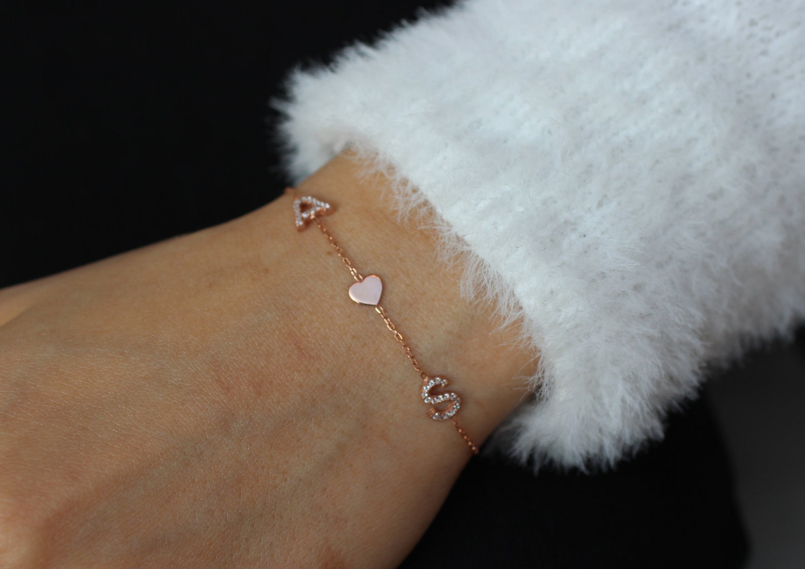 Letter Bracelet Custom Bracelet Gold Name Bracelet Letter - Etsy