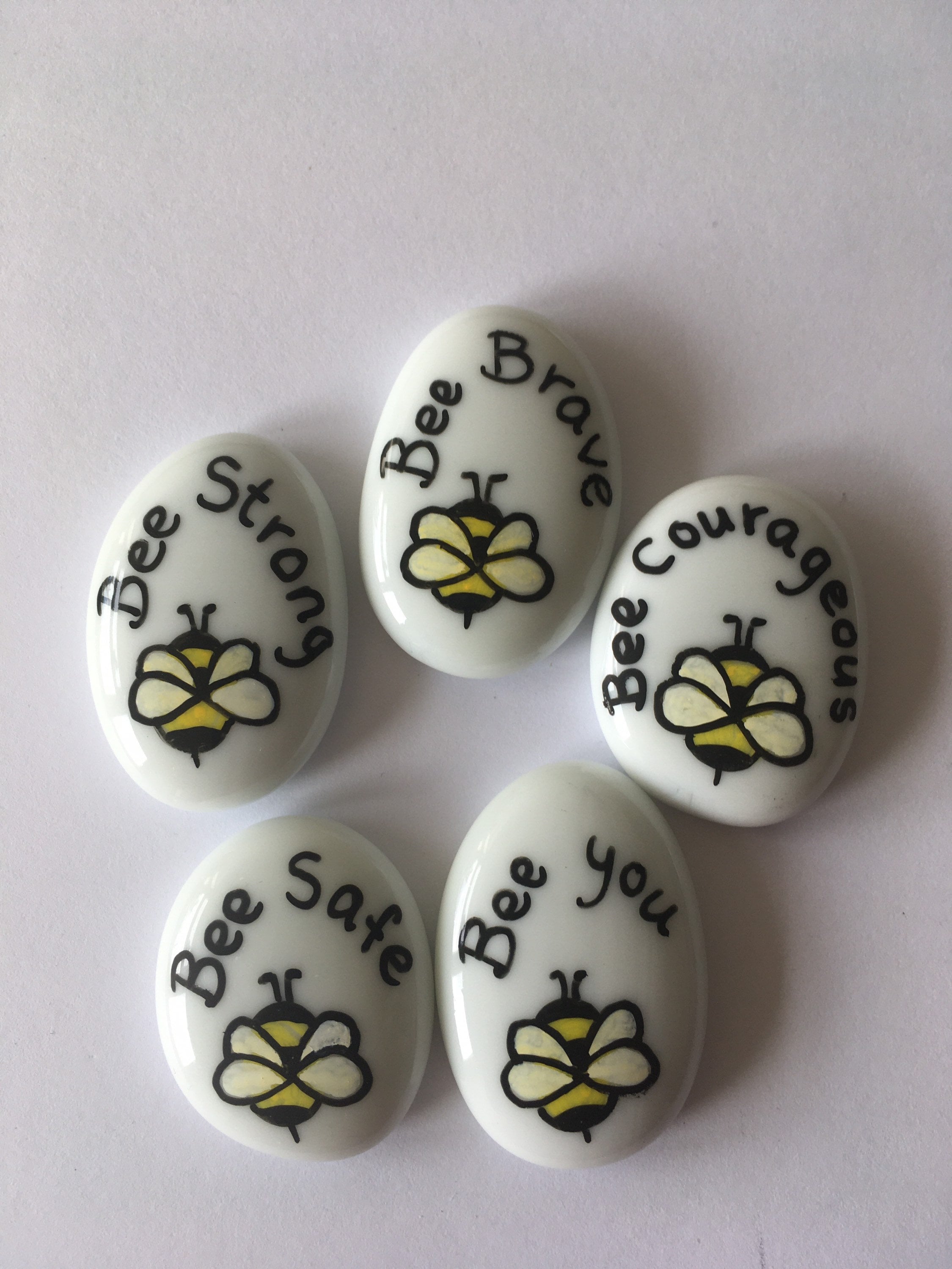 Bee Message Pebbles Made From Recycled Glass - Etsy UK
