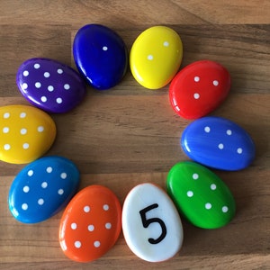 1 to 10 Primary Number Easter Eggs - Etsy