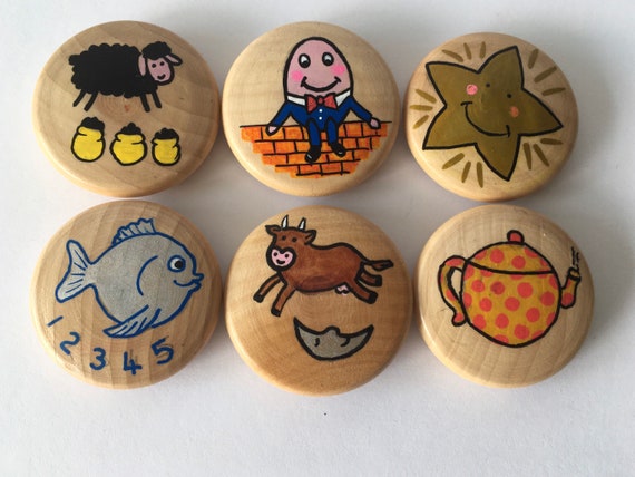 Nursery Rhyme Wooden Story Stones | Etsy