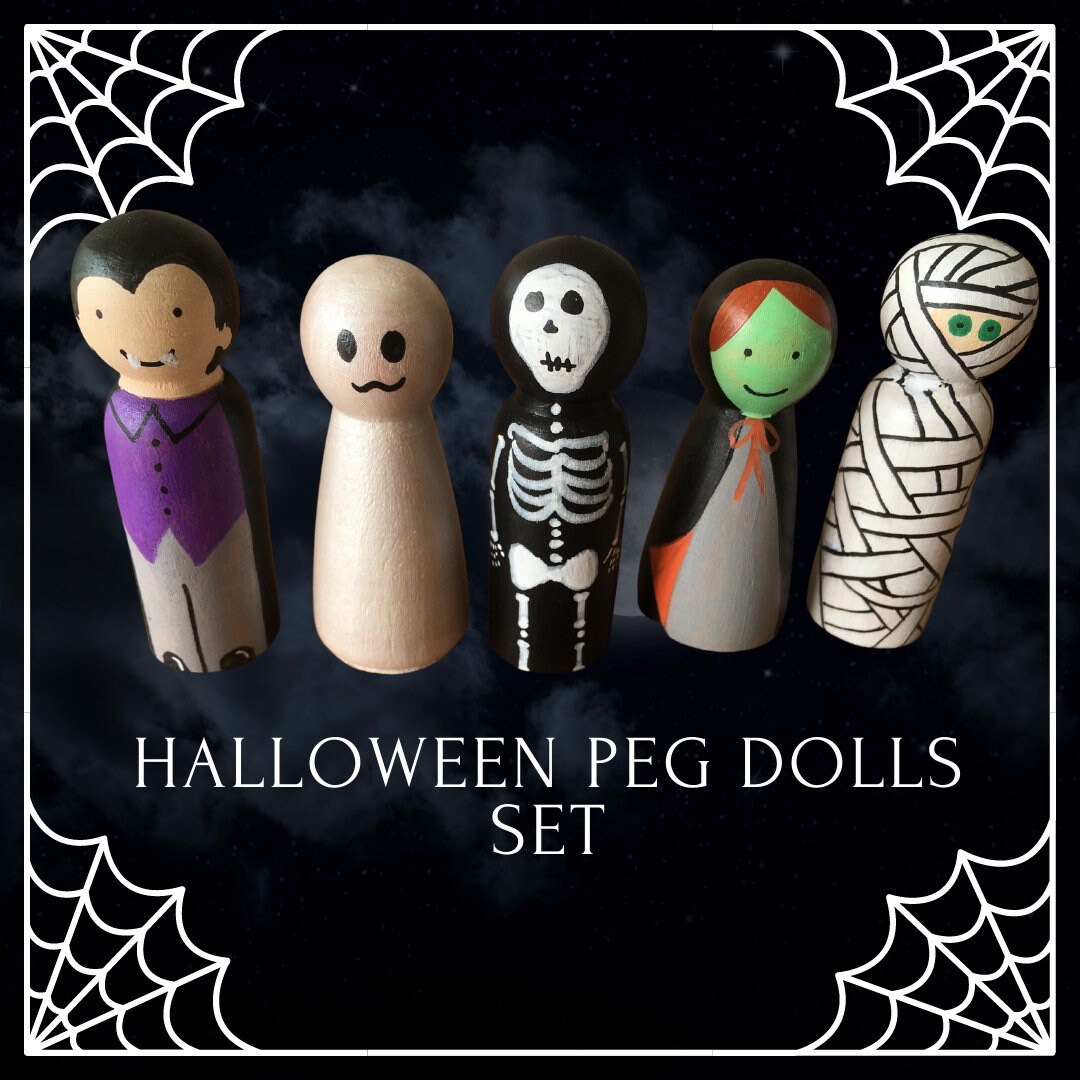 Halloween Doll set of 5 - Etsy