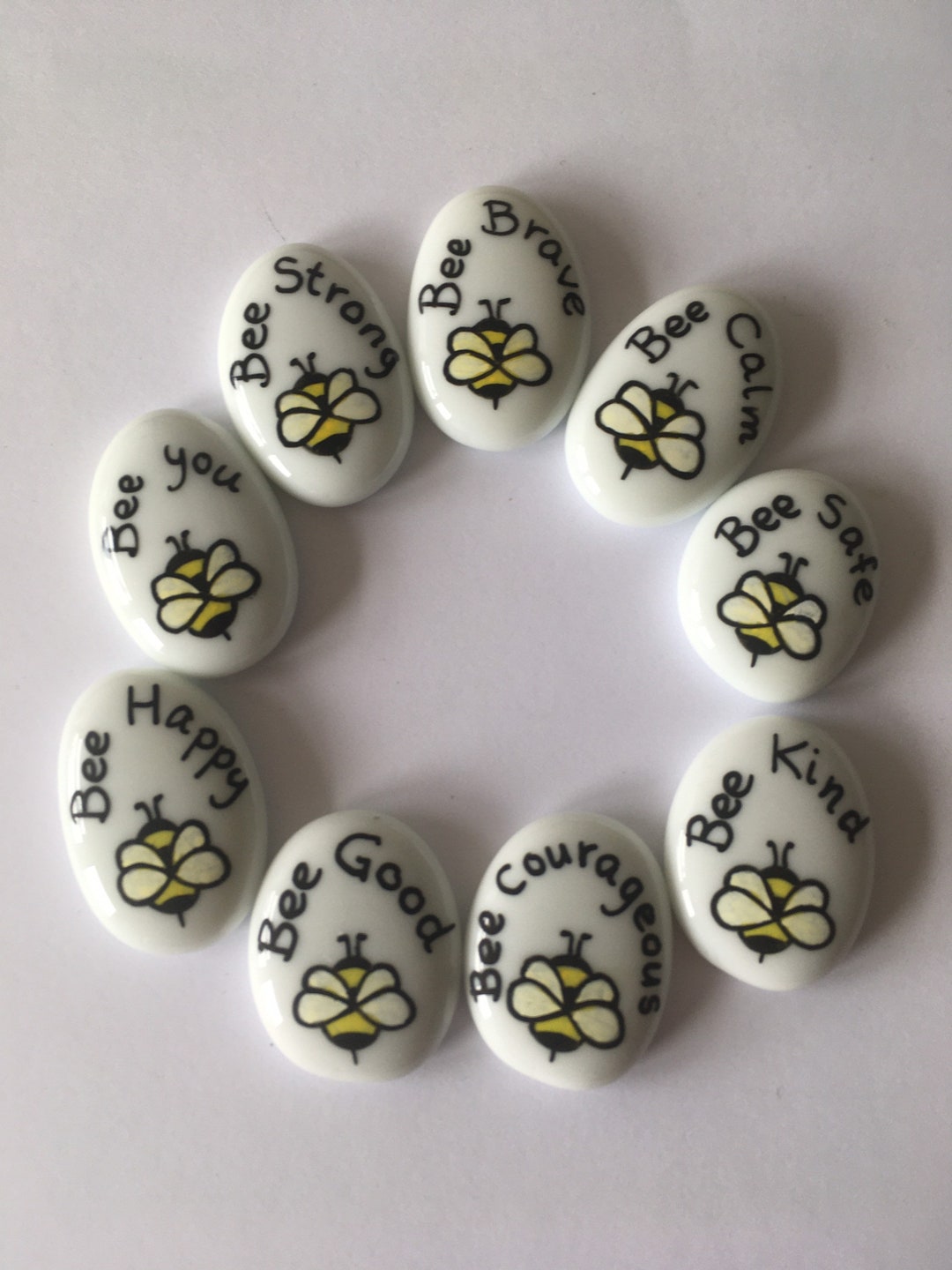 Bee Message Pebbles Made From Recycled Glass - Etsy