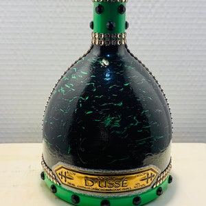 Crackled Hand Painted Dusse Bottle - Etsy