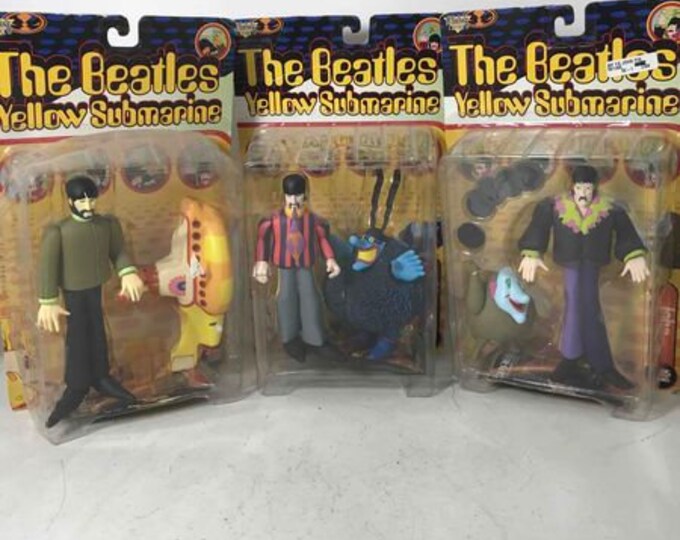 Vintage 4 Collectable Beatles Figures "yellow Submarine" - Etsy