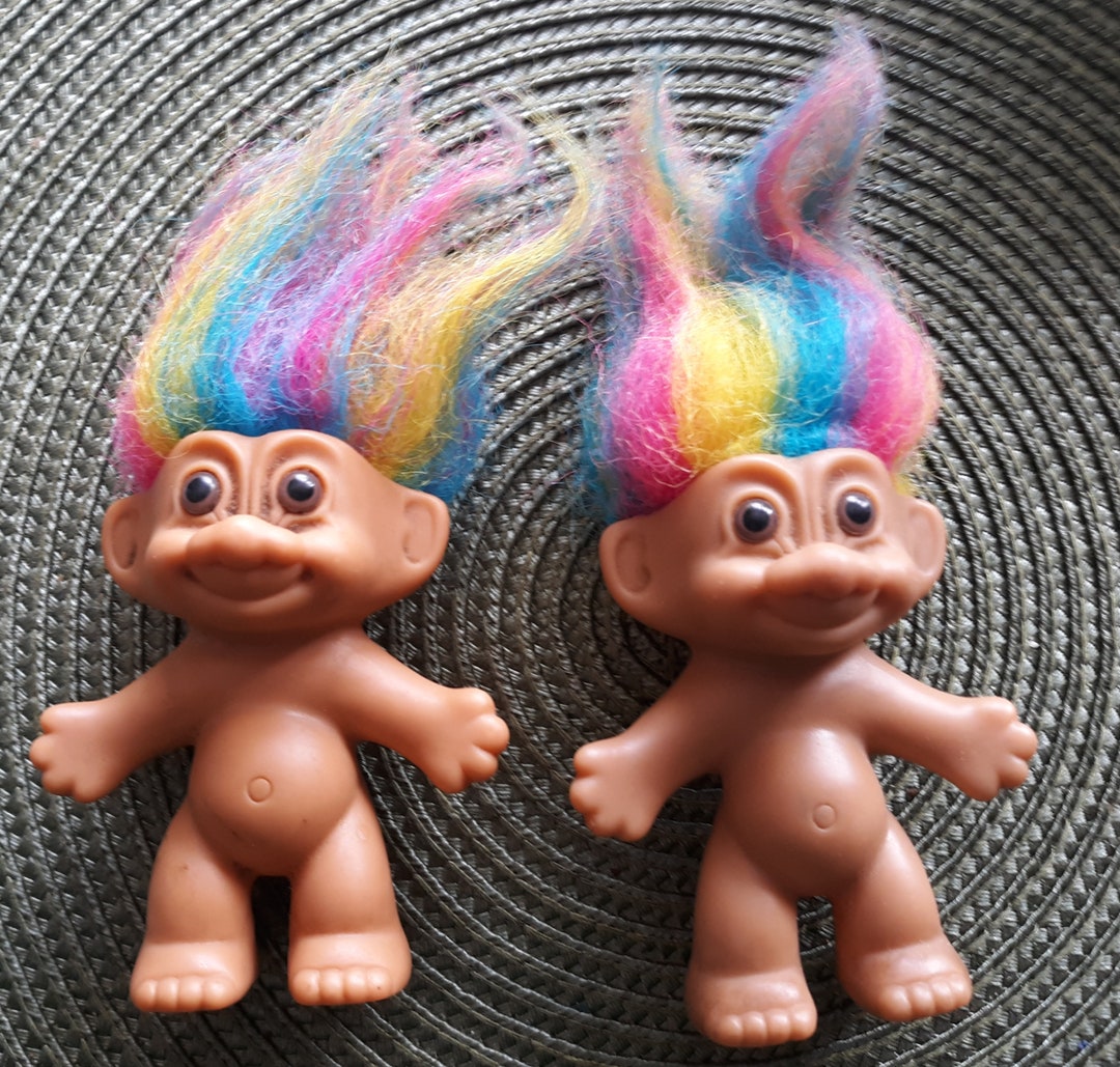 Vintage Troll Doll Figures Lot of 2 - Etsy