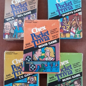 Vintage Chex Pocket Trivia Set of 5 - Etsy