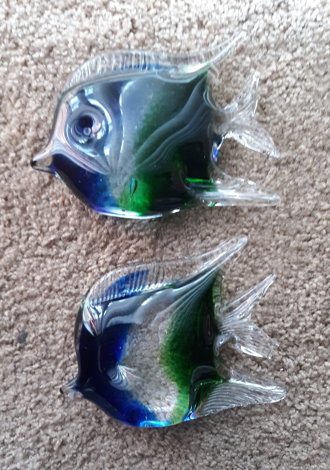 Vintage Glass Fish Set - Etsy