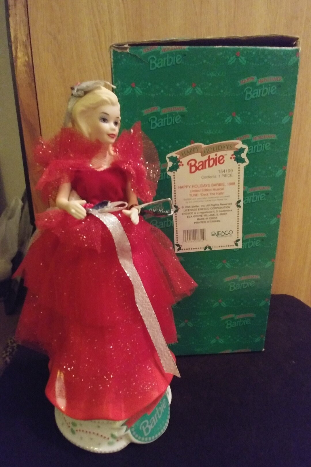 1995 Holiday Barbie by Enesco Musical Figurine - Etsy