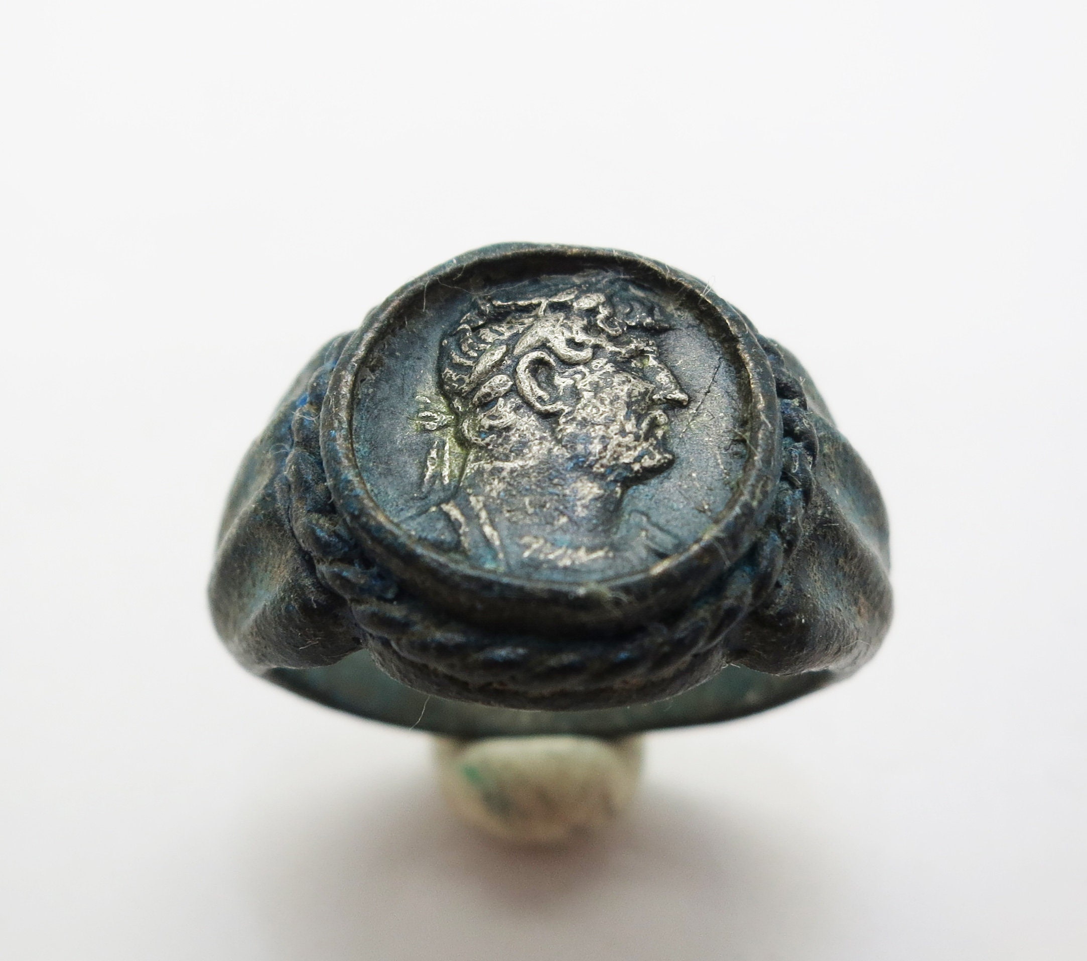 Trajan Augustus Roman Emperor Ring Massive Bronze and Silver 3/4 AD - Etsy
