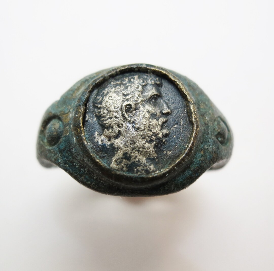 Hadrianus Augustus Roman Emperor Ring Bronze and Silver 3/4 AD - Etsy