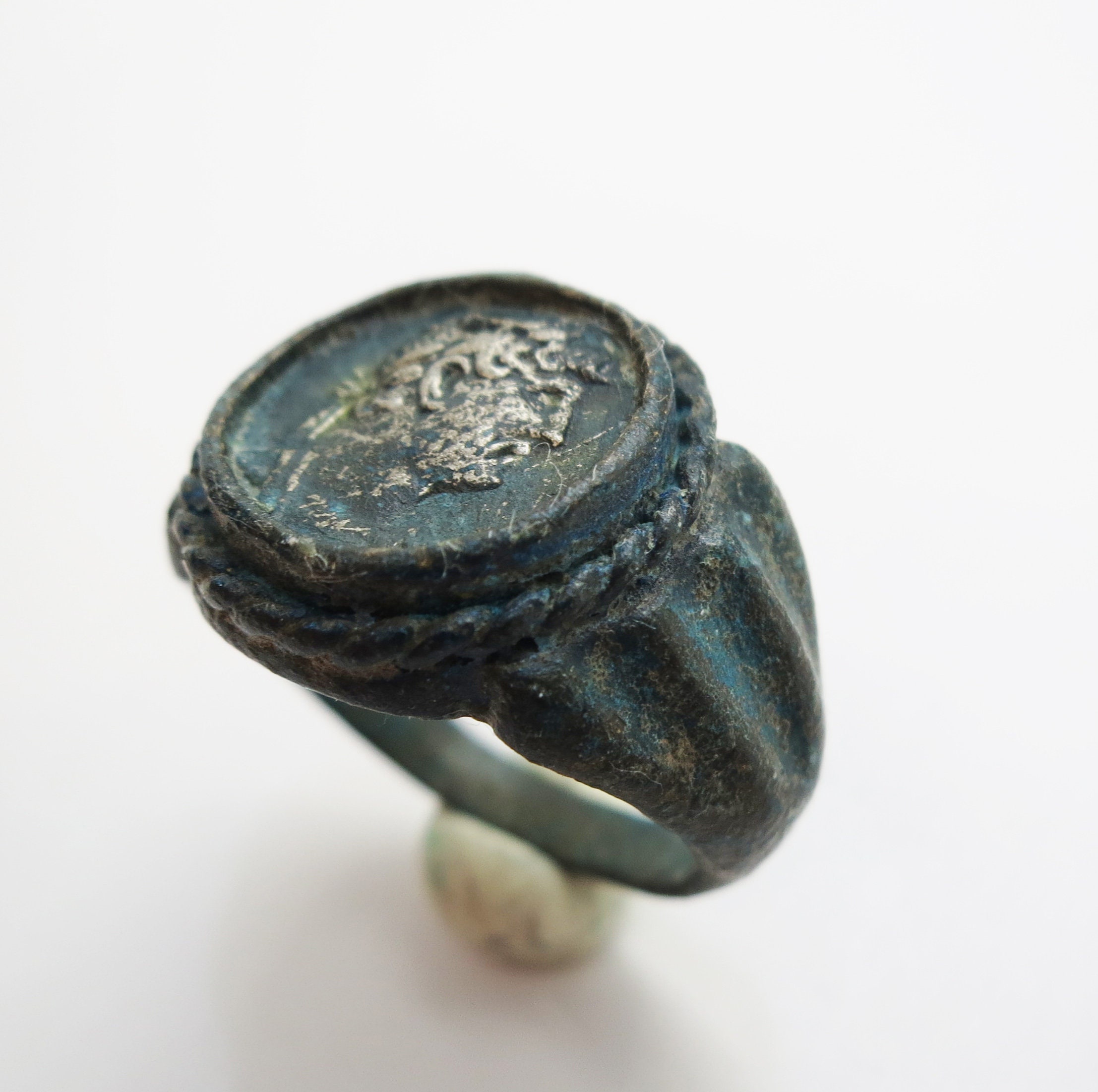 Trajan Augustus Roman Emperor Ring Massive Bronze and Silver 3/4 AD - Etsy