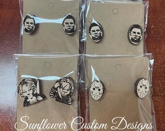 Horror Stud Earrings - Etsy