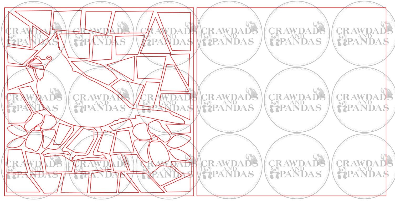Cardinal Mosaic Cut File SVG, PNG, JPG - Etsy