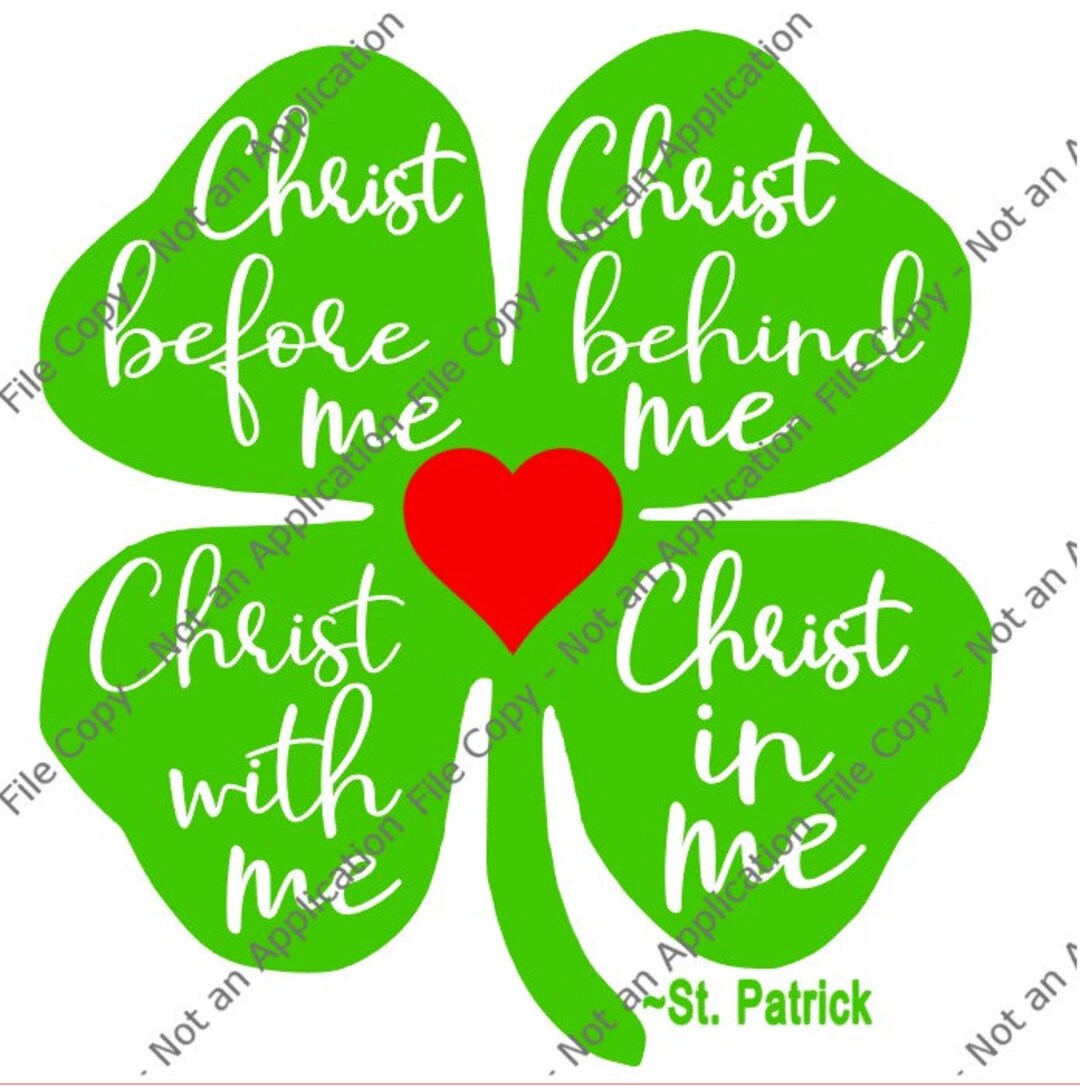 St. Patrick's Day Religious Cut File (SVG and DXF); St. Patrick's ...