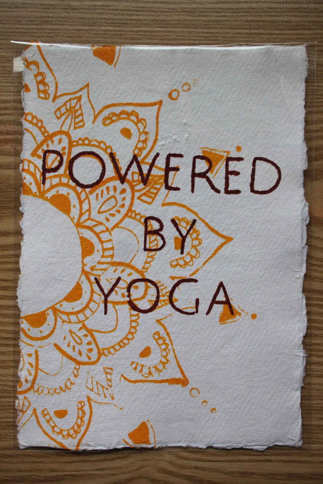Powered by Yoga Mantra Poster - Etsy