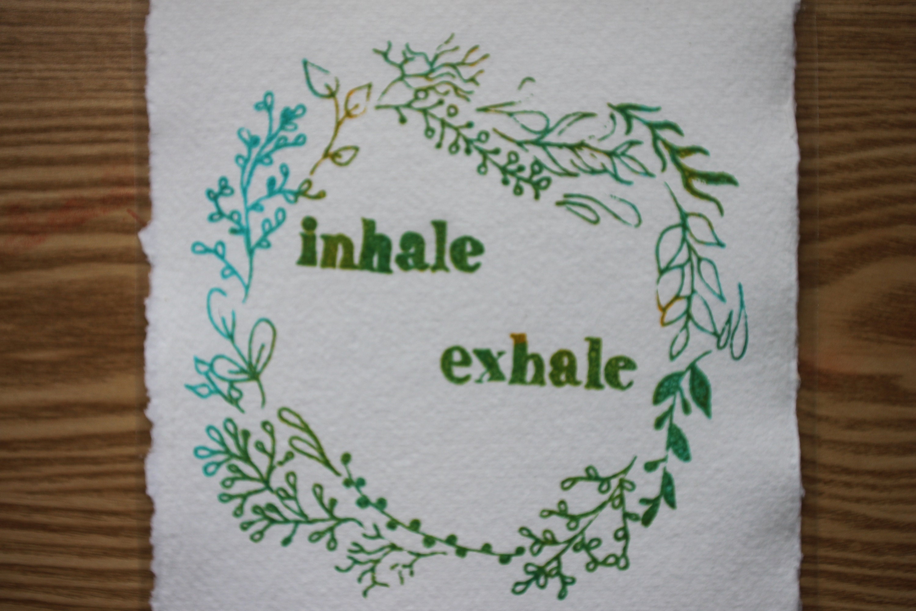 Inhale Exhale Mantra Screen Printed Poster - Etsy