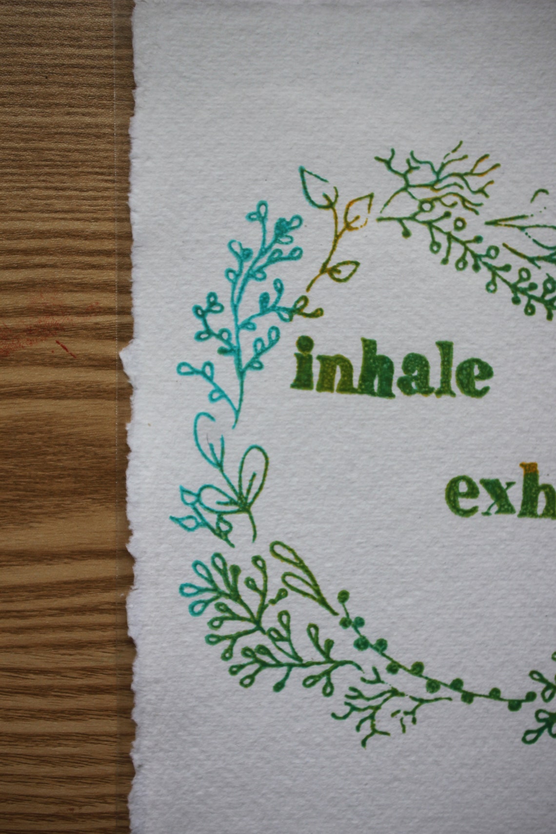Inhale Exhale Mantra Screen Printed Poster - Etsy