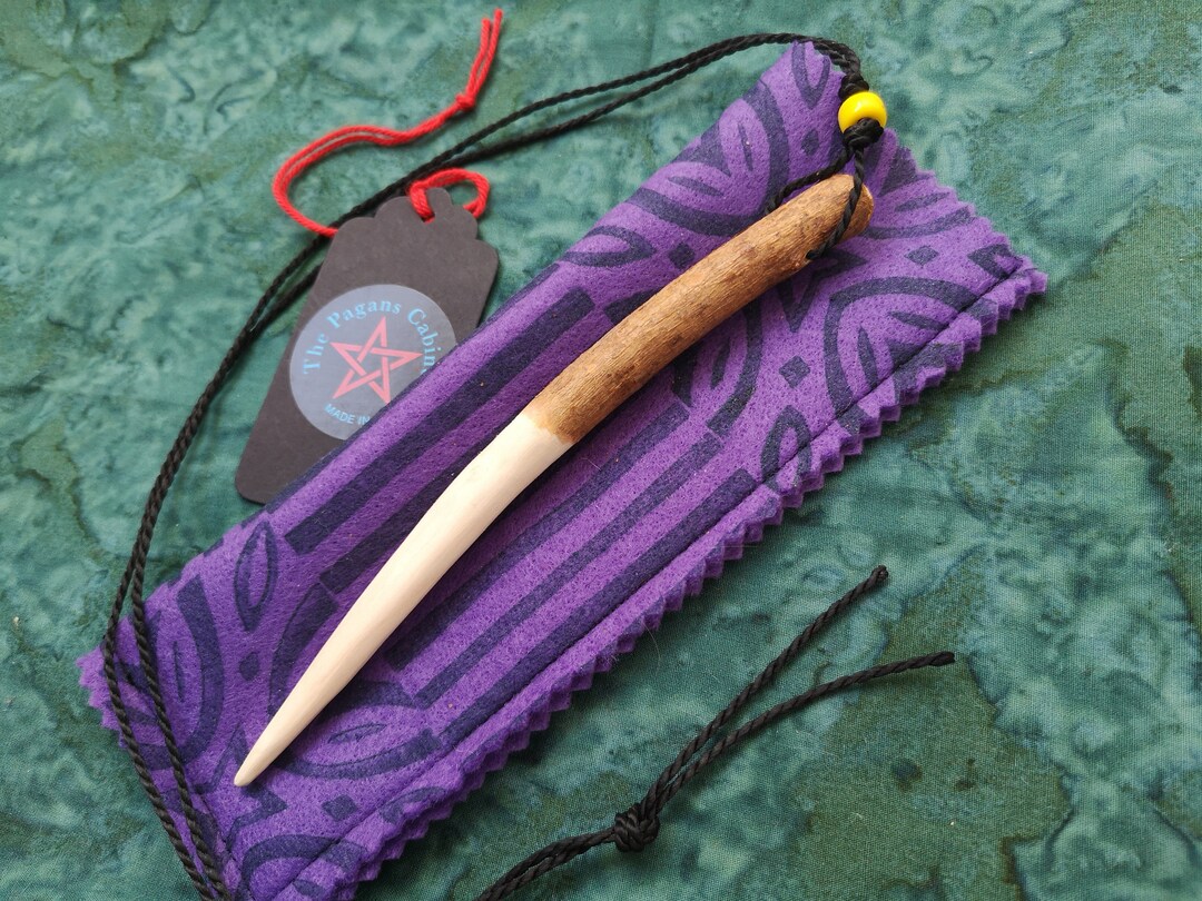 Golden St Johns Wort Wood Wand Pendant Witches Wand Druid - Etsy