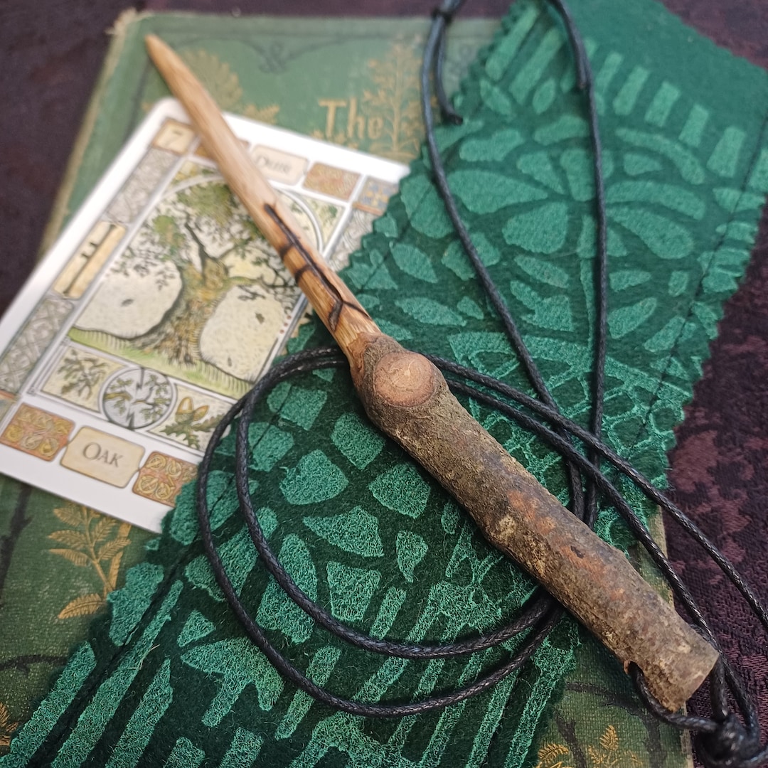 Welsh Oak Wood Wand Pendant, Strength & Protection, Witches Wand, Druid ...