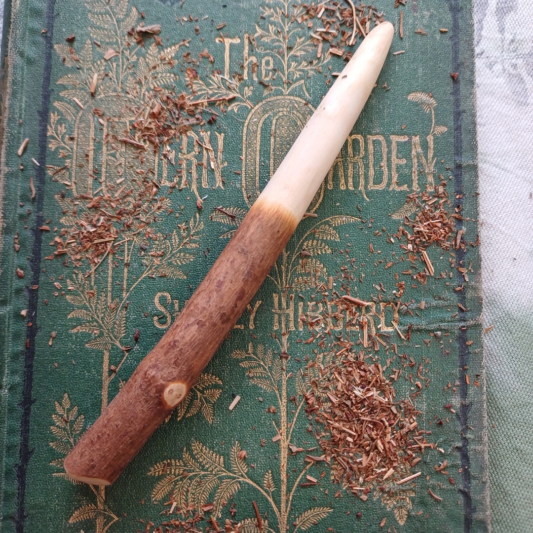 Golden St Johns Wort Wood Wand, Witches Wand, Druid Wand, Pagan, Wicca ...