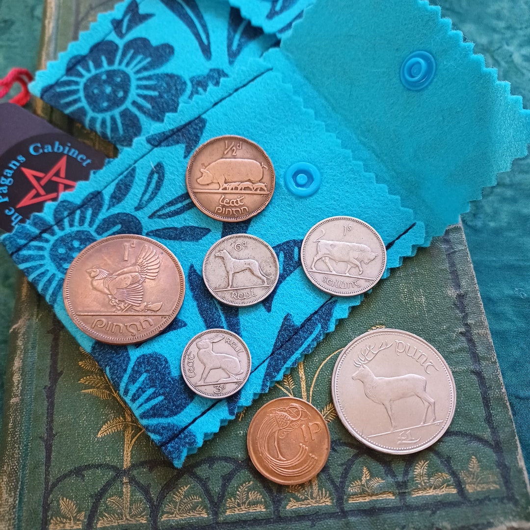 Collection of Old Irish Coins, Total 7 Coins, Fairy Offerings ...