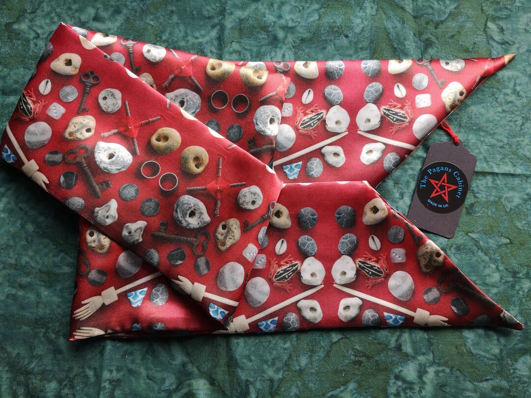 Witch Scarf, Neck Scarf, Hagstone, Folklore, Magic, Spell, Unisex Scarf ...