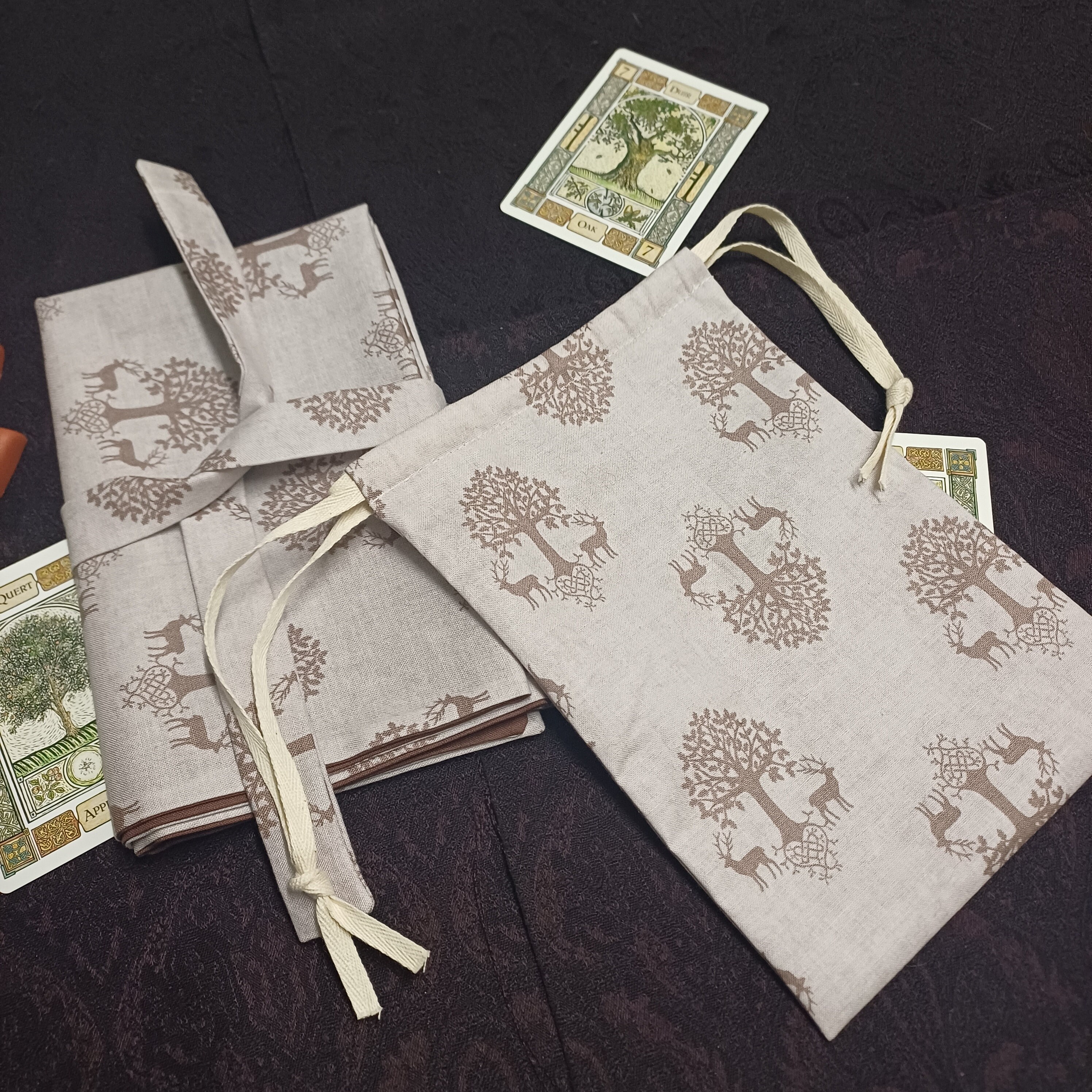 Celtic Tree of Life Set Pagan Altar or Divination Reading Cloth & Bag ...