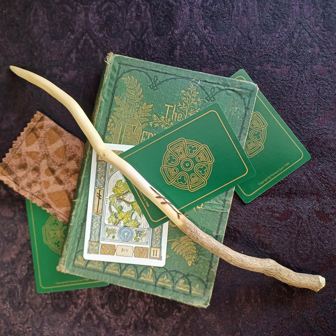 Welsh Ivy Ritual Ogham Wand, Celtic Tree, Wiccan, Pagan, Green Hedge ...