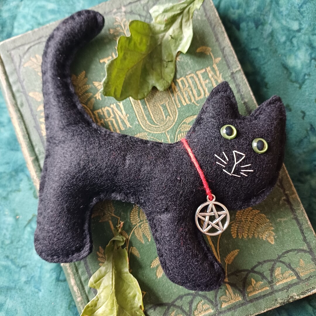 Witches Black Cat, Felt, Poppet, Good Luck, Attracting Good Luck ...