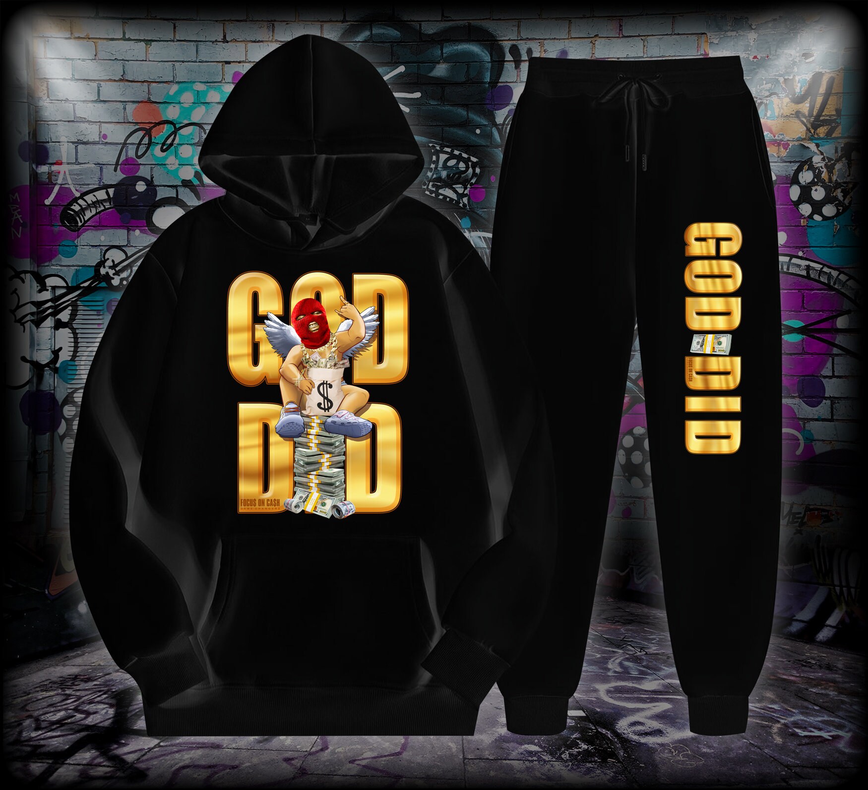 Hoodie and Pant Set - God Did - Etsy
