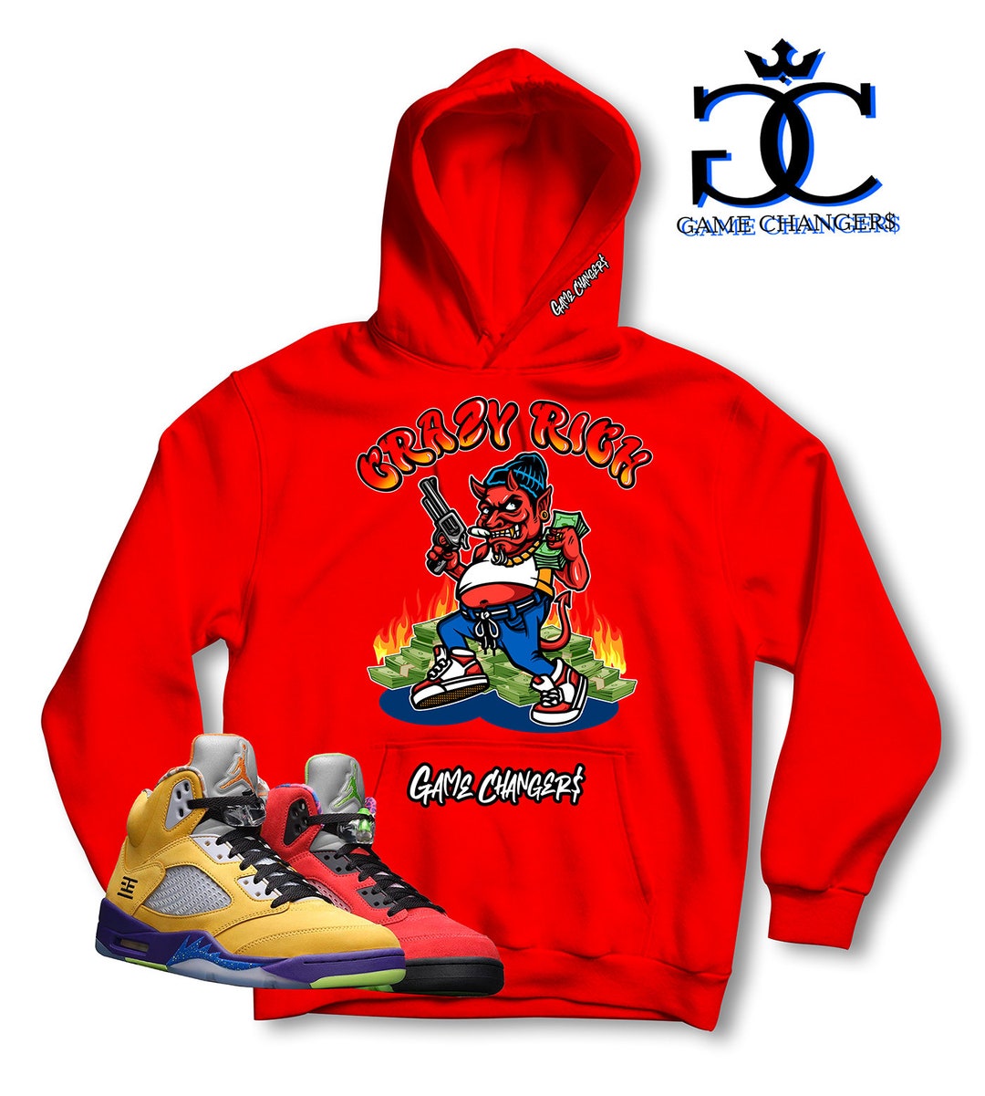 Crazy Rich - Hoodie-streetwear Game Changer-urban Style-casual Clothing ...